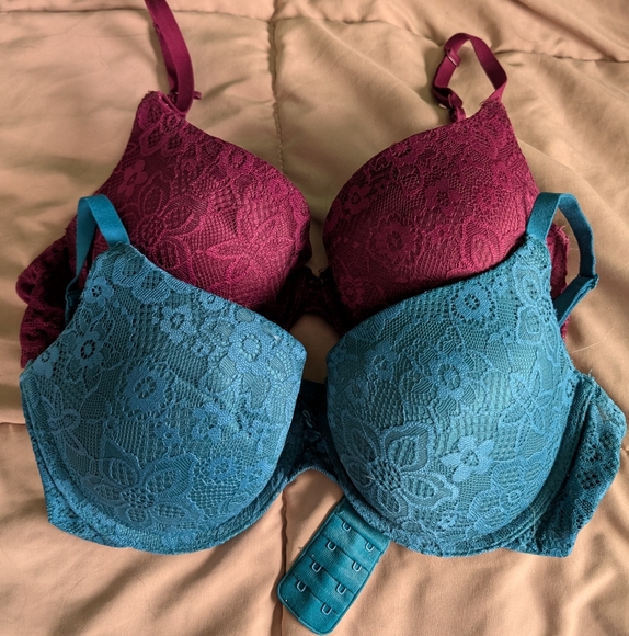 No Boundaries | Intimates & Sleepwear | Lace Underwire Bra Set Tealblue ...